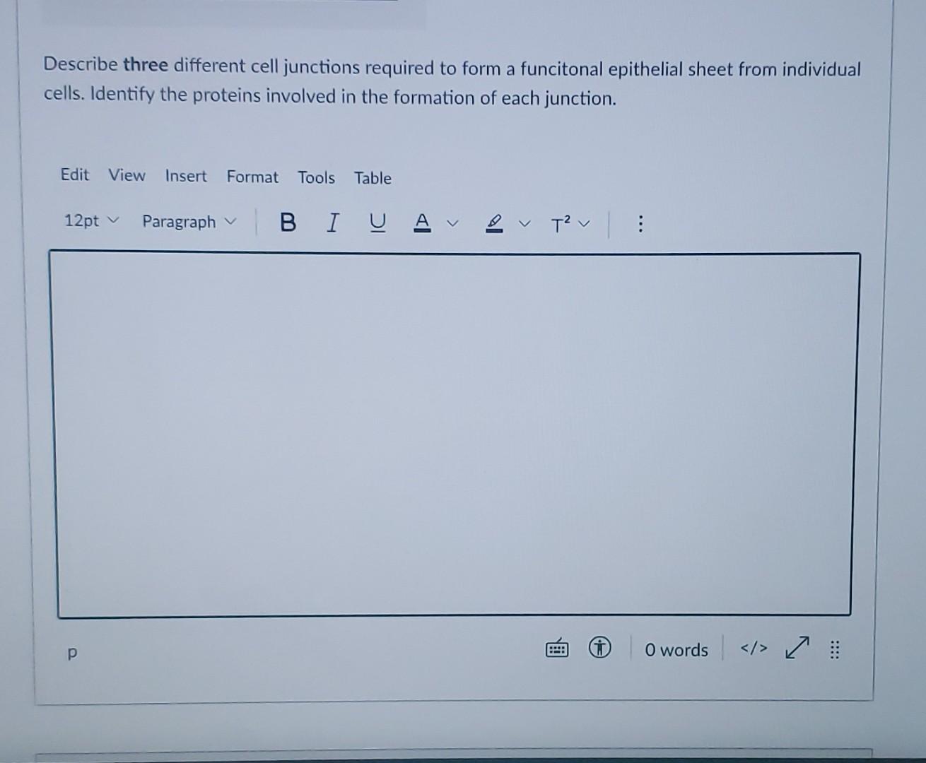Solved Describe three different cell junctions required to | Chegg.com