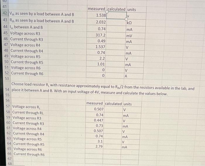 Solved For the last section there are no measurements for R6 | Chegg.com