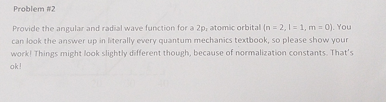 Solved Problem 2provide The Angular And Radial Wave