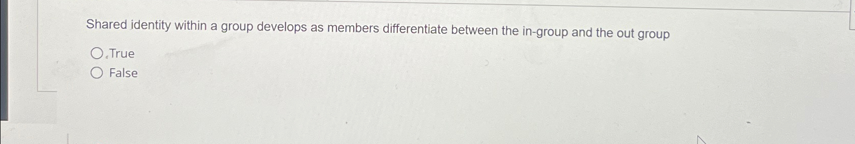 Solved Shared identity within a group develops as members | Chegg.com