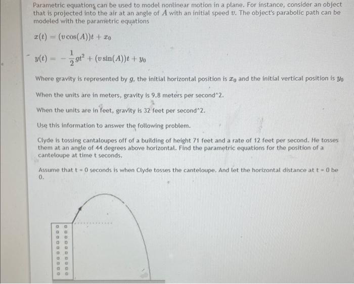 Solved Parametric Equations Can Be Used To Model Nonlinear