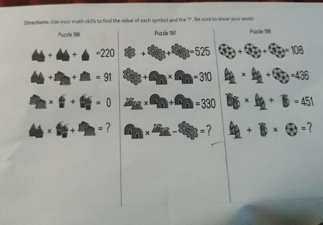 Solved Directions: Use your math skills to find the value of | Chegg.com