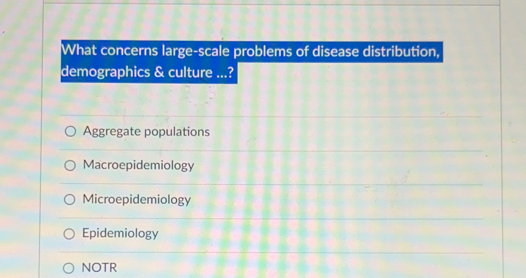 Solved What concerns large-scale problems of disease | Chegg.com