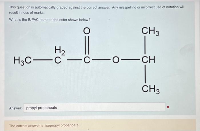 Solved This question is automatically graded against the | Chegg.com