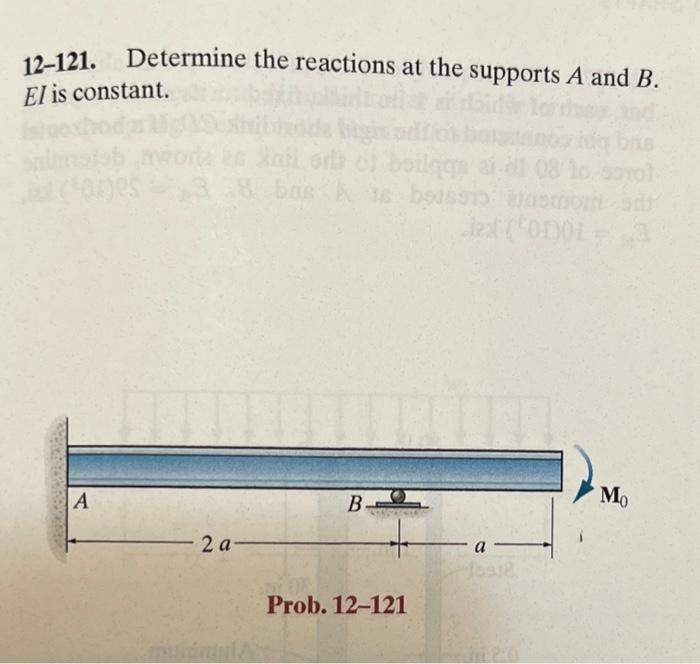 Solved 12-121. Determine the reactions at the supports A and | Chegg.com