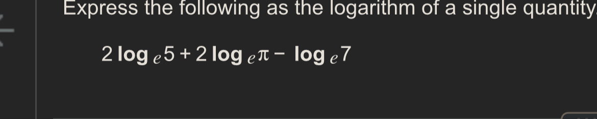 Solved Express the following as the logarithm of a single | Chegg.com