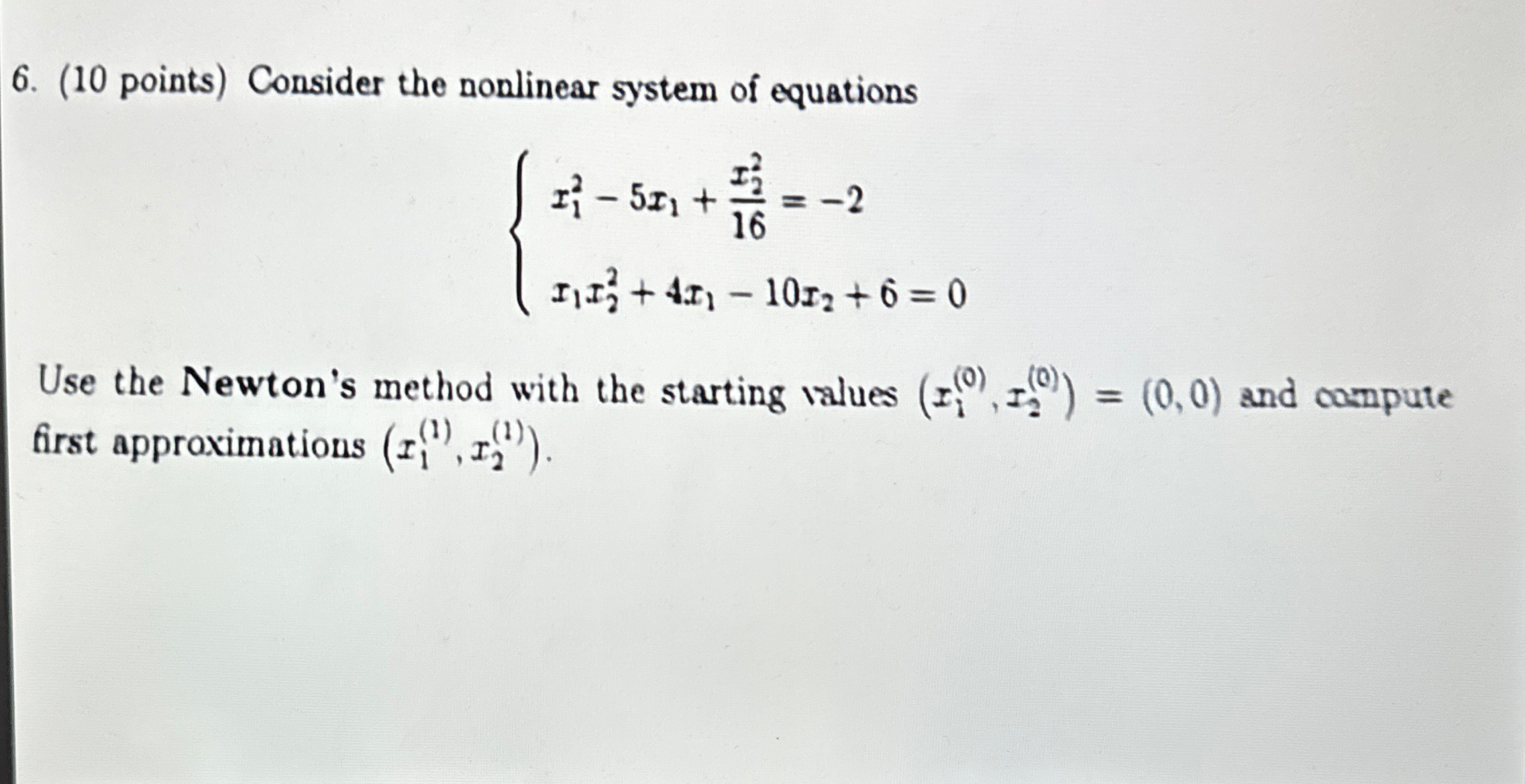 Solved (10 ﻿points) ﻿Consider the nonlinear system of | Chegg.com