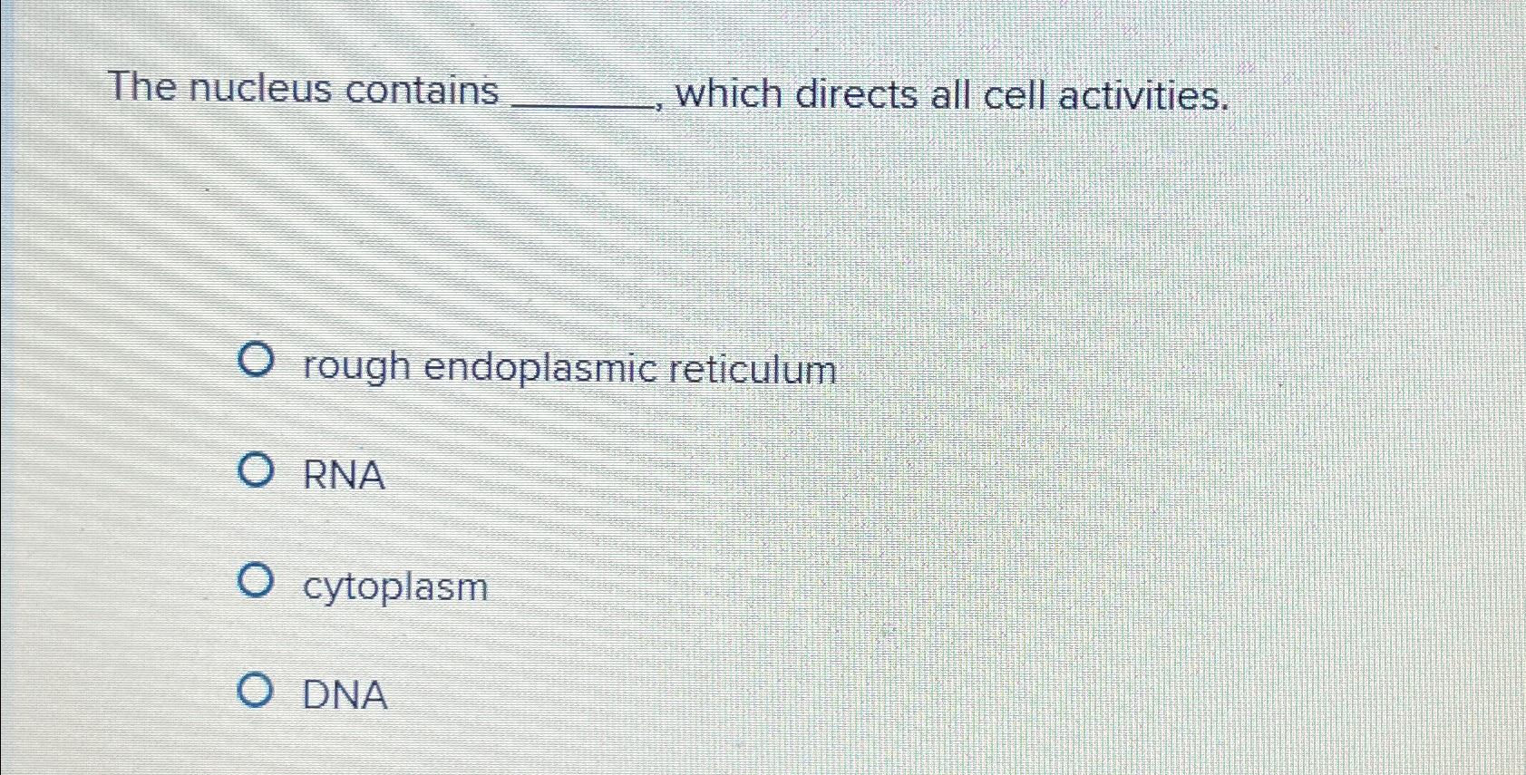Solved The nucleus contains , ﻿which directs all cell | Chegg.com
