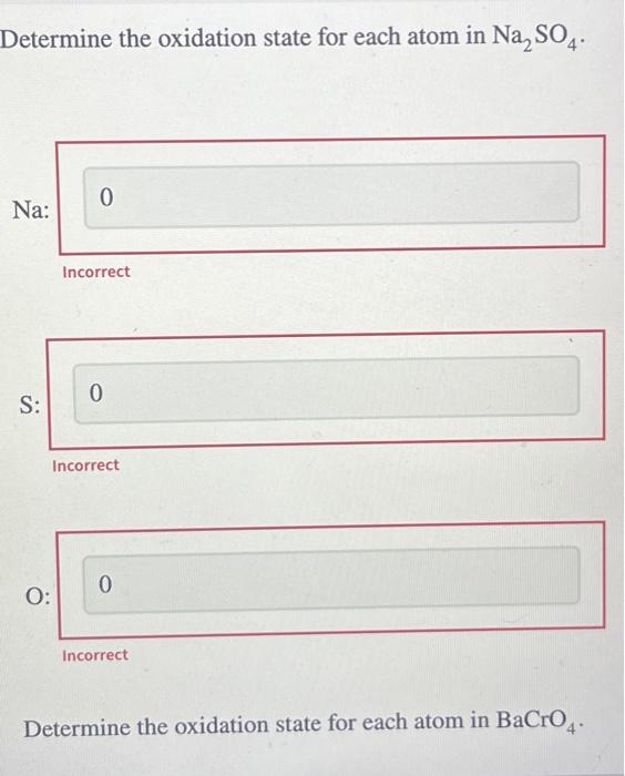 Solved Determine the oxidation state for each atom in | Chegg.com