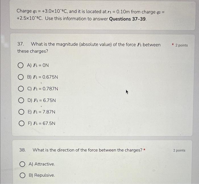 Solved Charge q1=+3.0×10−6C, and it is located at r1=0.10 m | Chegg.com
