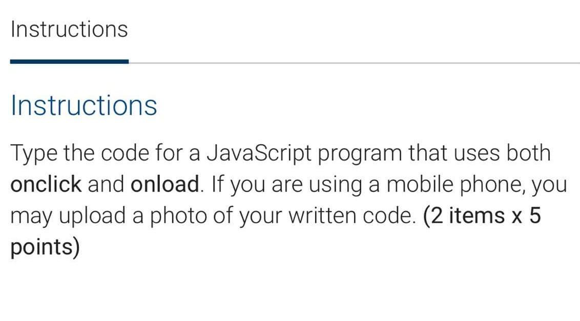 Solved Instructions Instructions Type the code for a | Chegg.com