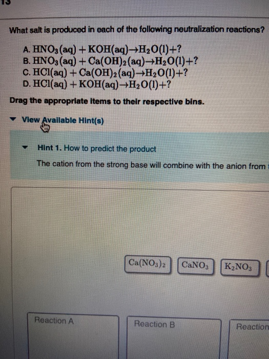 Solved Part A What reactant would you add to separate NH- | Chegg.com