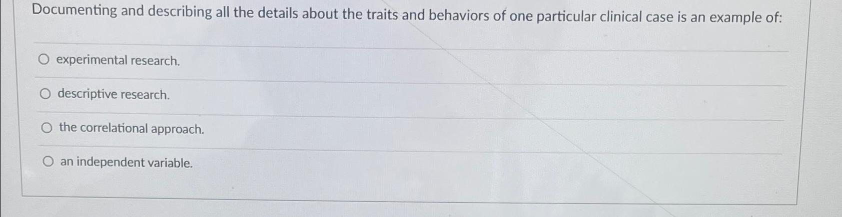 Solved Documenting and describing all the details about the | Chegg.com