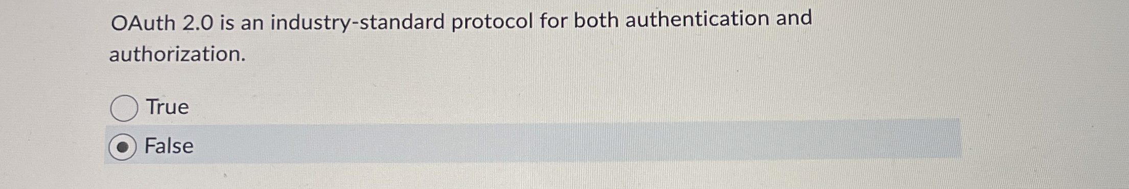 Solved OAuth 2.0 ﻿is an industry-standard protocol for both | Chegg.com