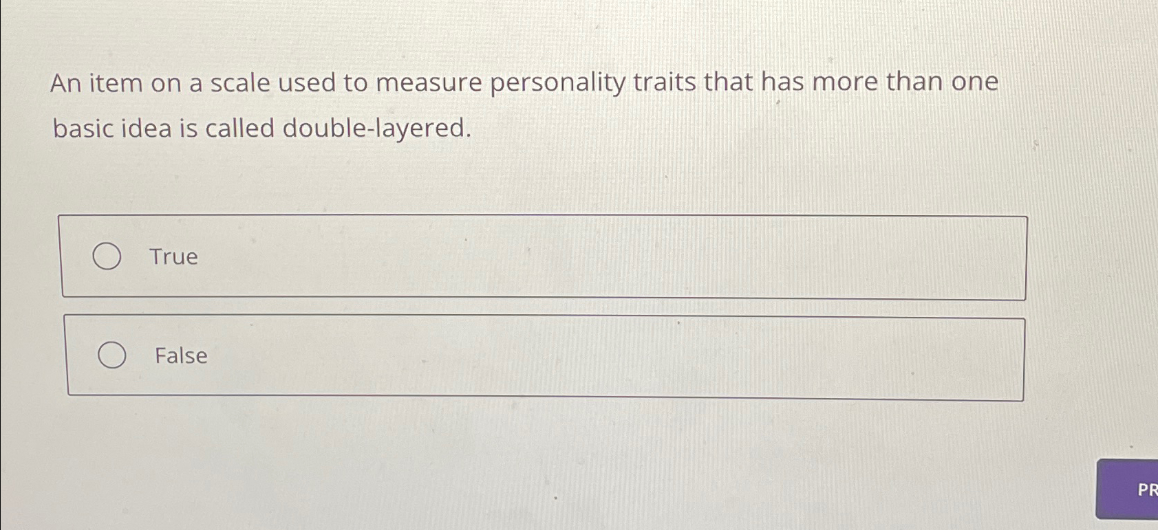 Solved An item on a scale used to measure personality traits | Chegg.com