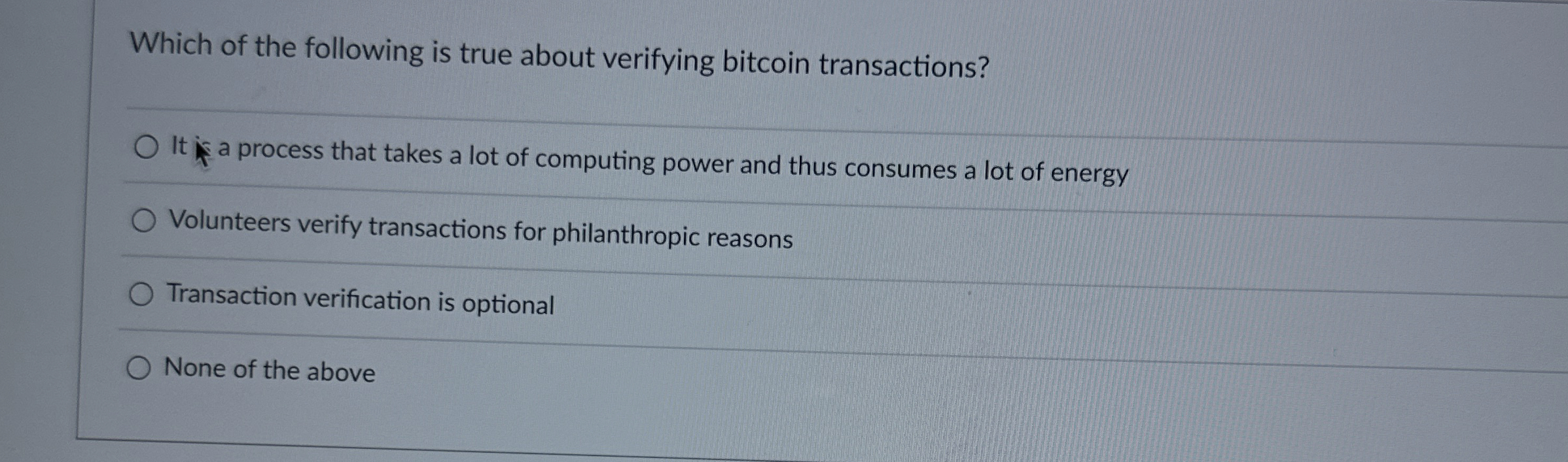 Solved Which of the following is true about verifying | Chegg.com