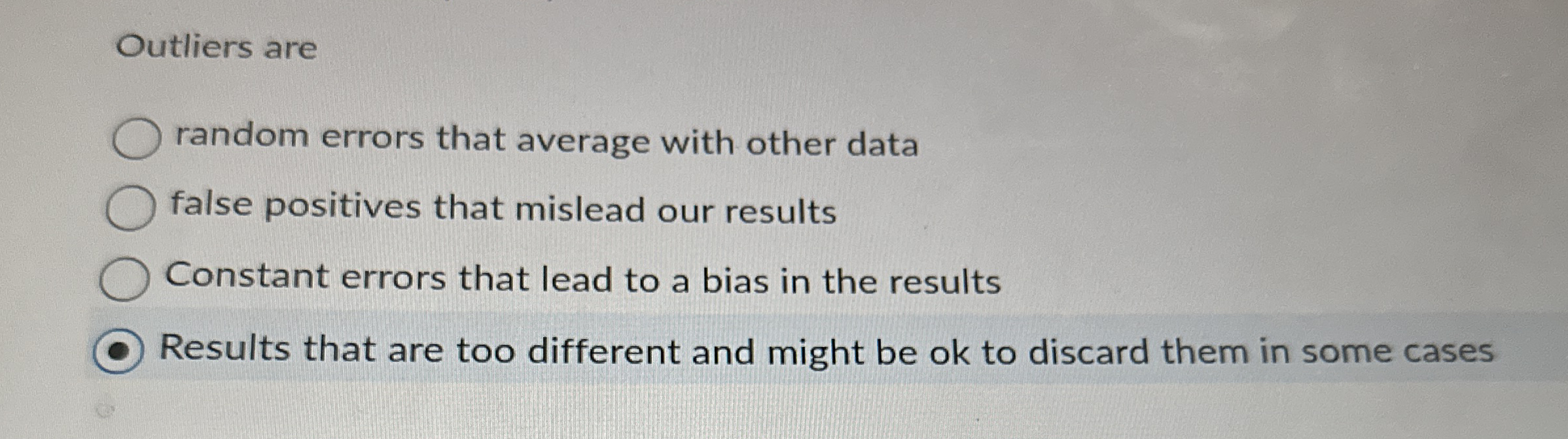 Solved Outliers arerandom errors that average with other | Chegg.com