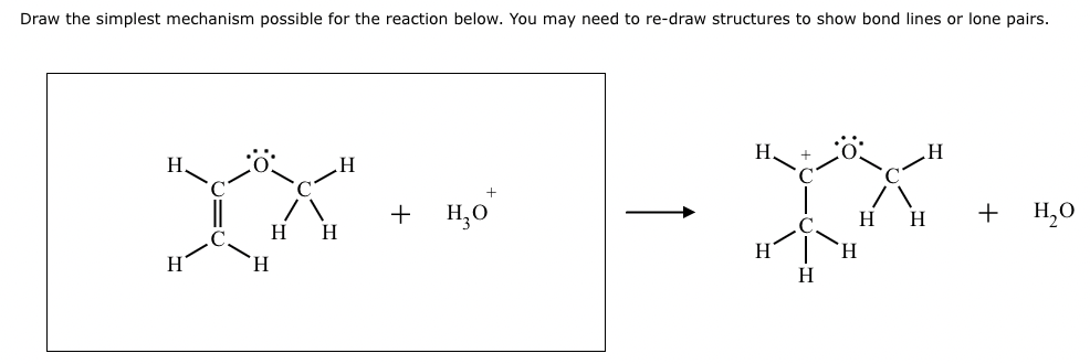 Solved Draw the simplest mechanism possible for the reaction | Chegg.com