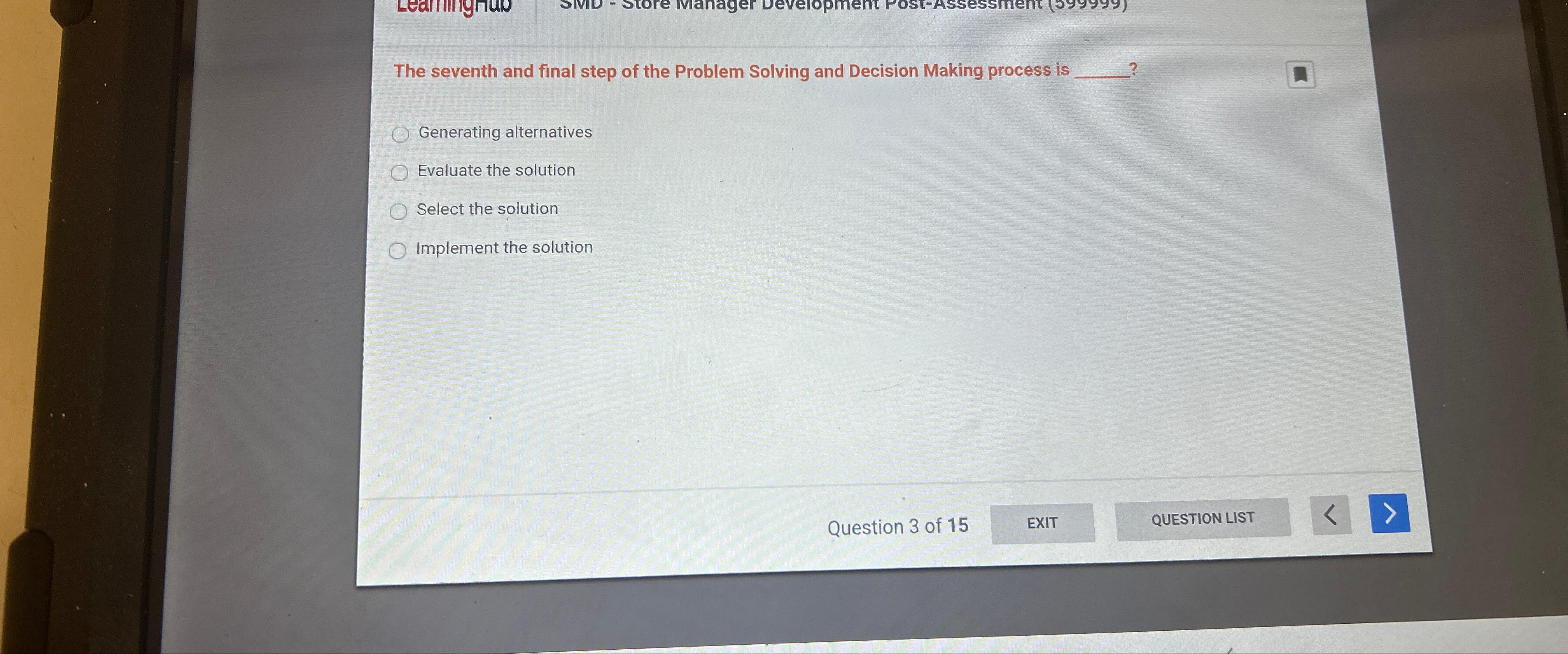 Solved The seventh and final step of the Problem Solving and | Chegg.com