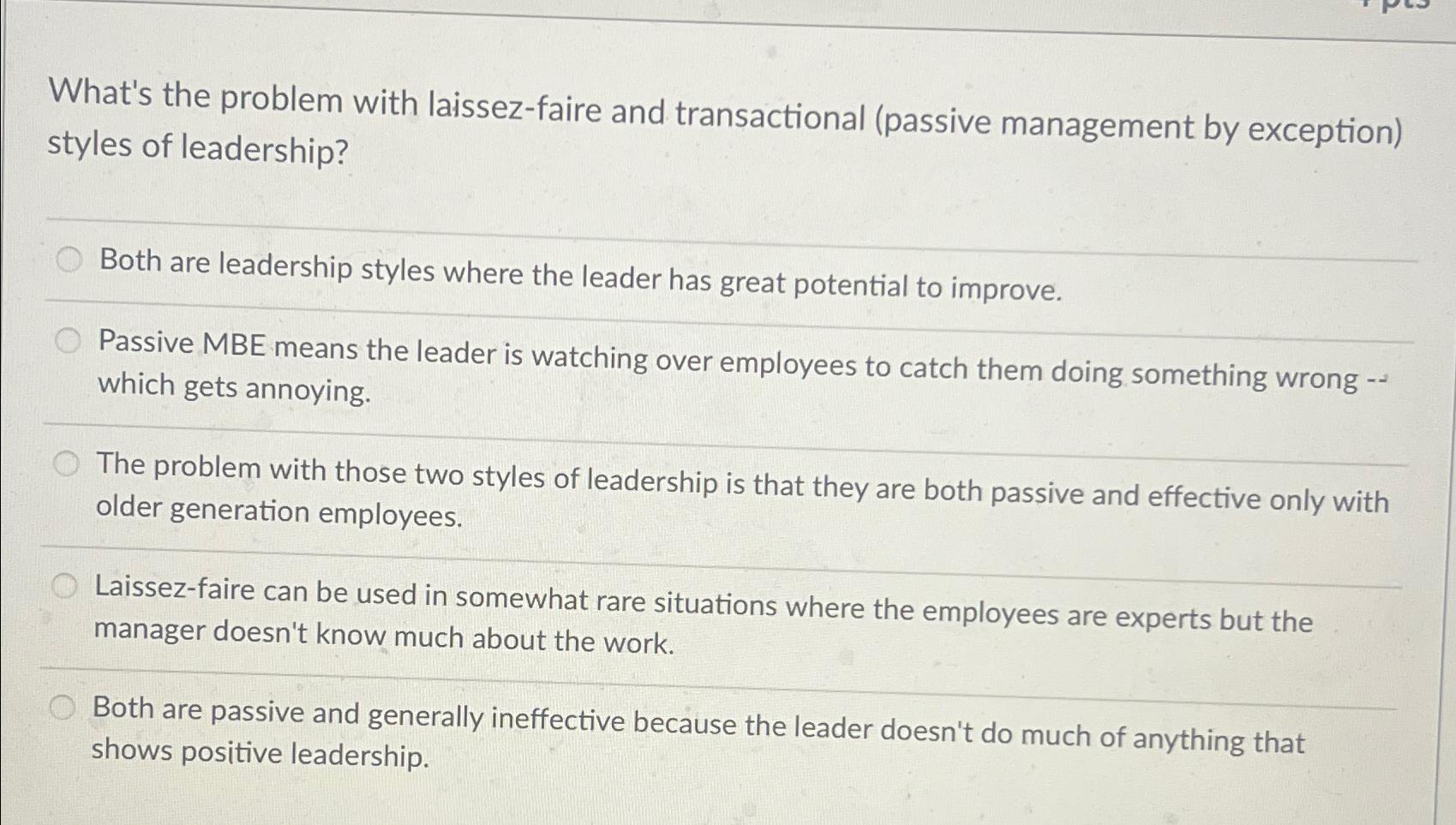 Solved What's the problem with laissez-faire and | Chegg.com