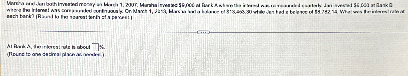 Marsha and Jan both invested money on March 1, 2007. | Chegg.com