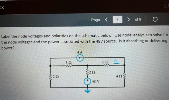 Solved Label the node voltages and polarities on the | Chegg.com