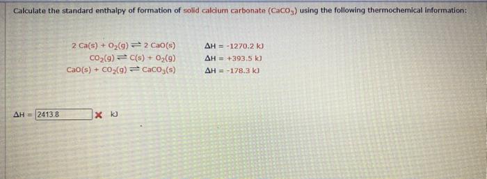 Solved Calculate the standard enthalpy of formation of solid | Chegg.com