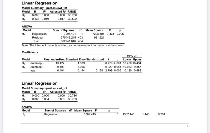 Solved Regression Analysis Table (please fill the tables) | Chegg.com