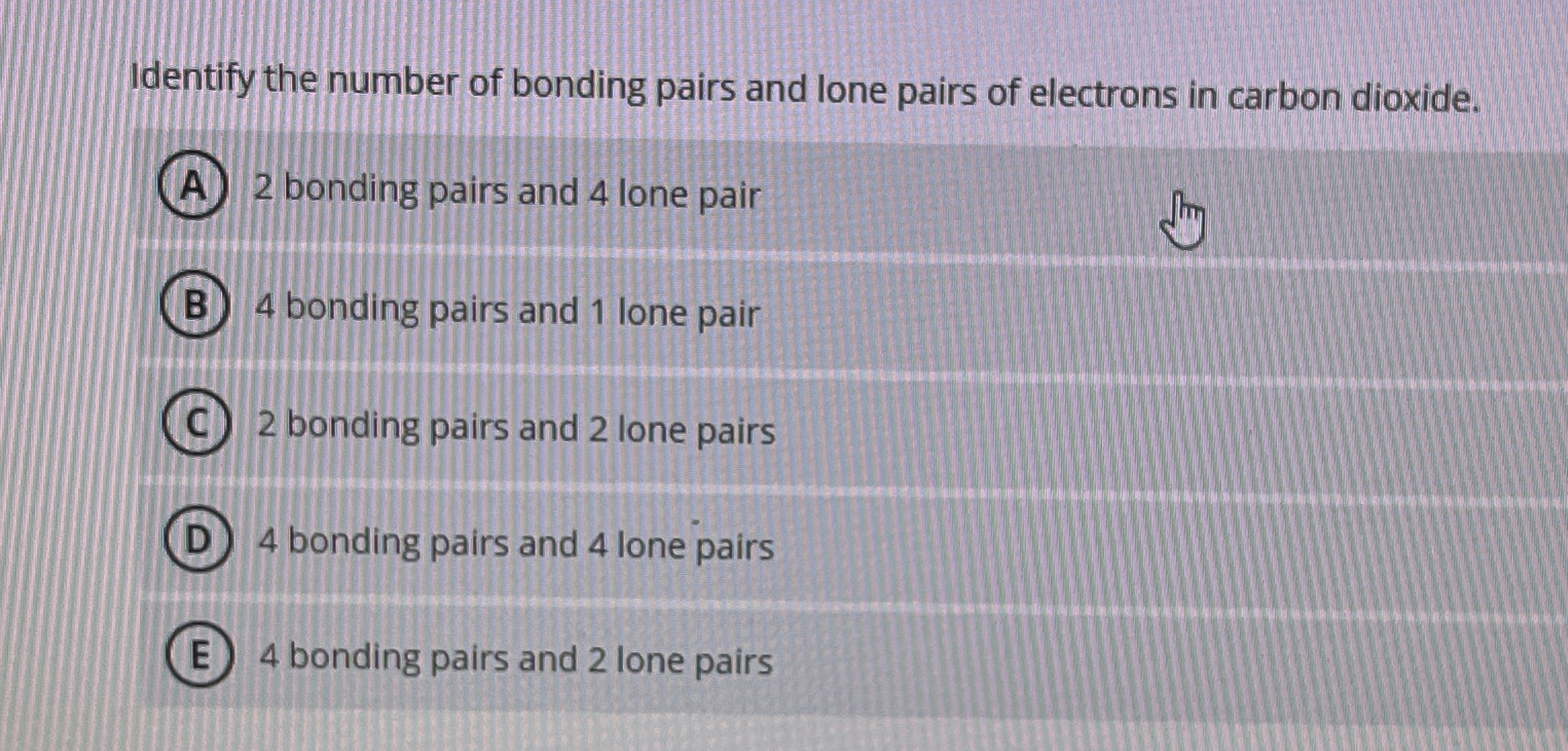 Solved Identify the number of bonding pairs and lone pairs | Chegg.com