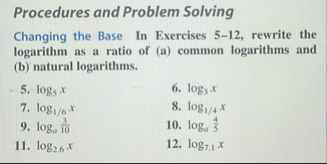 Solved Procedures and Problem SolvingChanging the Base In | Chegg.com
