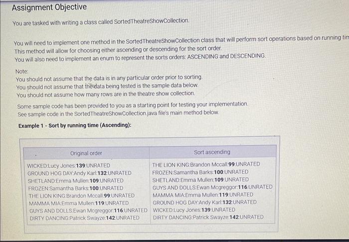 Solved Assignment Objective You are tasked with writing a | Chegg.com