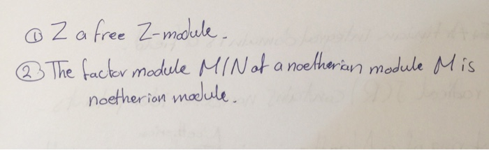 Solved o Z a free 2-module . ② The factor module MIN of a | Chegg.com