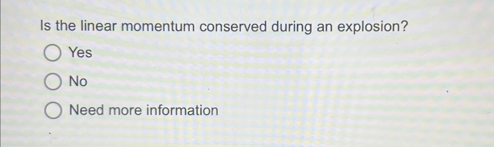 Solved Is the linear momentum conserved during an | Chegg.com