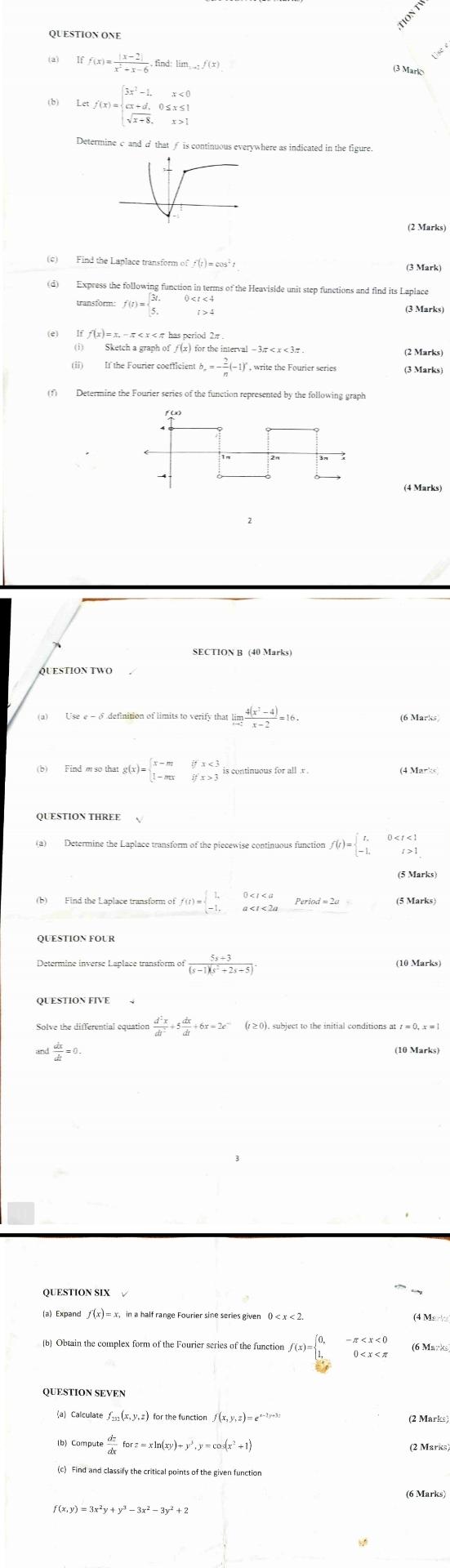Solved QUESTION ONE(a) ﻿If f(x)=|x-2|x2+x-6, ﻿find: | Chegg.com