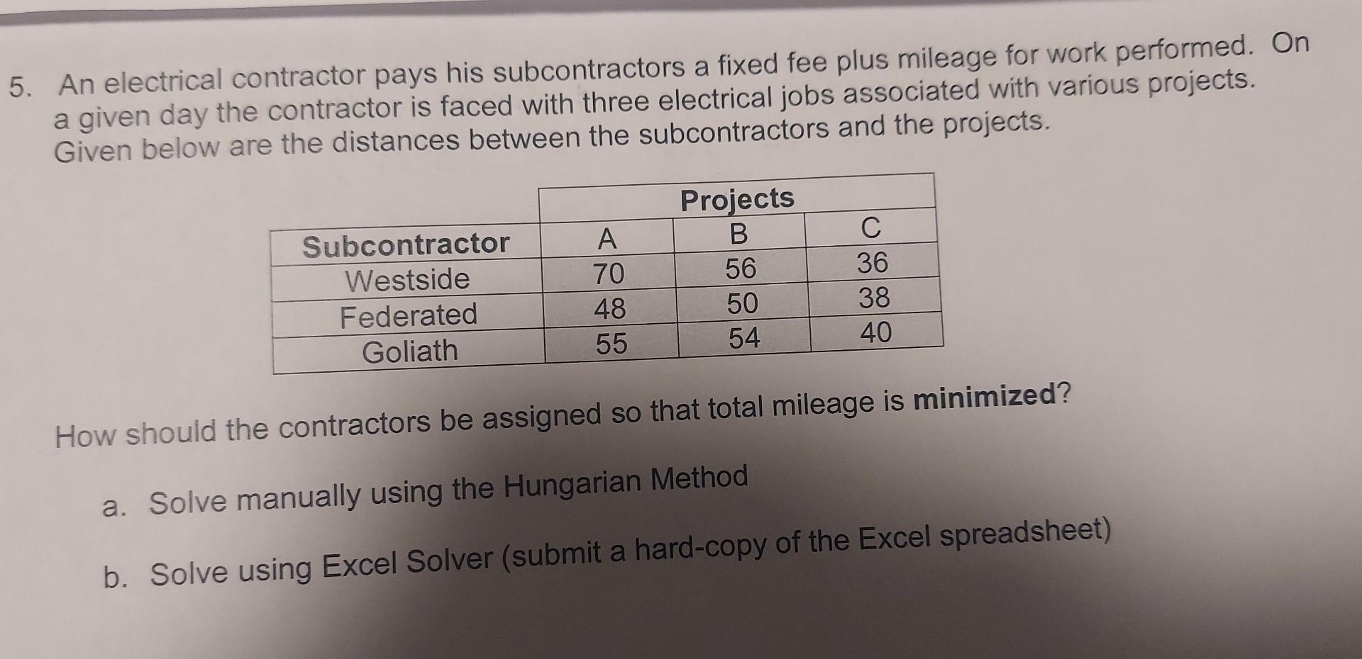 Solved An electrical contractor pays his subcontractors a | Chegg.com