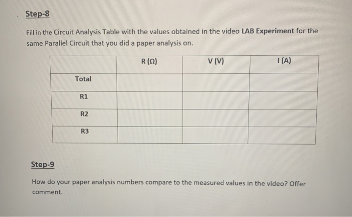 Solved For the Series Circuit shown, do a paper analysis and | Chegg.com