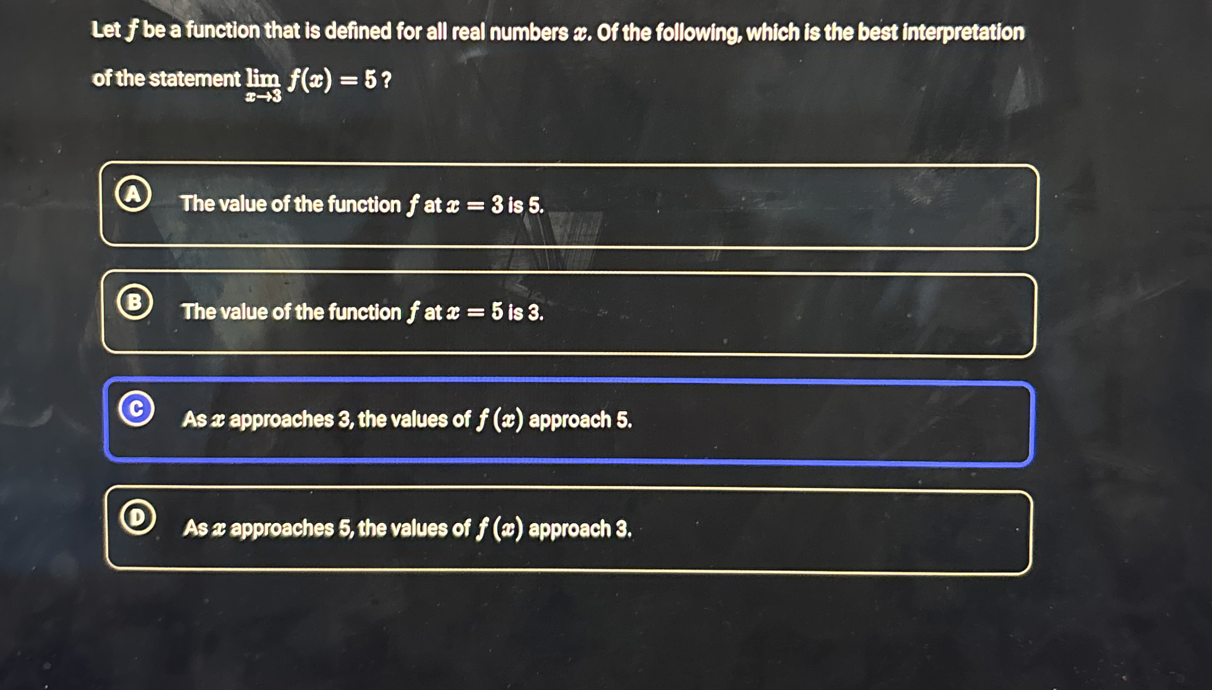 Solved Let f ﻿be a function that is defined for all real | Chegg.com