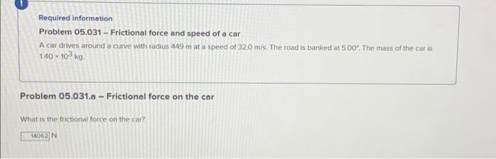 Solved Required information Problem 05.031 - Frictional | Chegg.com