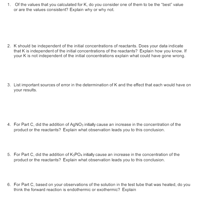 Solved I need help with these post lab questions. | Chegg.com
