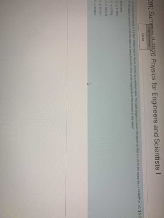 Solved 001) Sumpar || 1920 Physics for Engineers and | Chegg.com