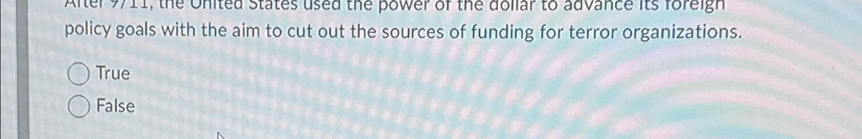 Solved policy goals with the aim to cut out the sources of | Chegg.com