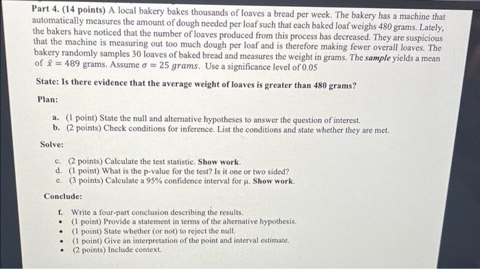 Solved Part 1: (6 points) Consider the information and | Chegg.com