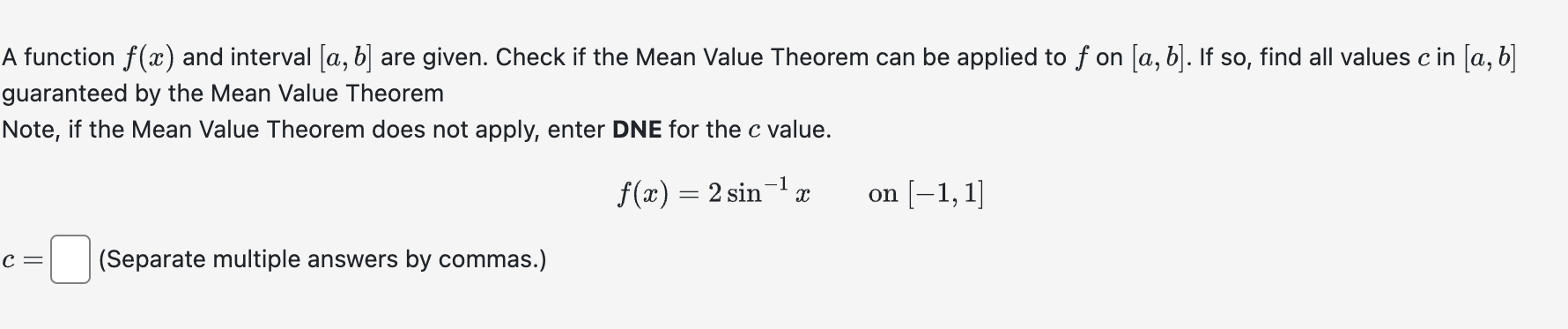 Solved A function f(x) ﻿and interval a,b ﻿are given. Check | Chegg.com