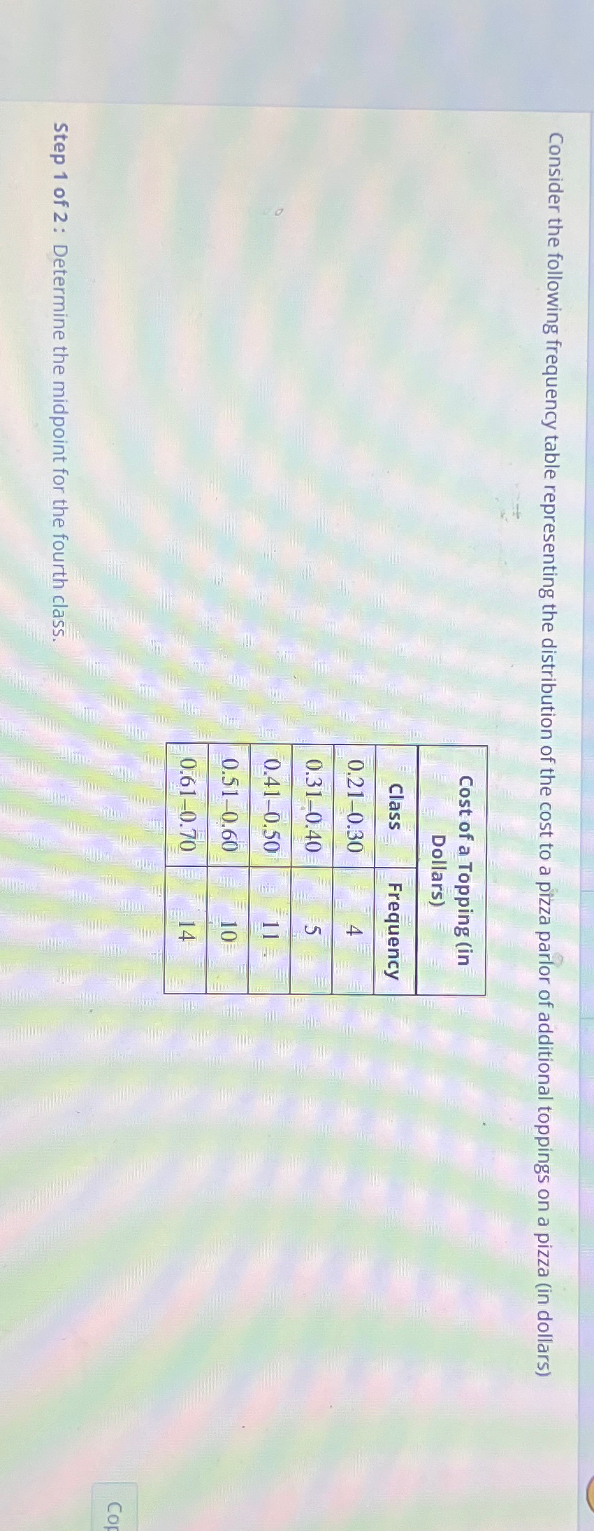Solved Consider the following frequency table representing | Chegg.com