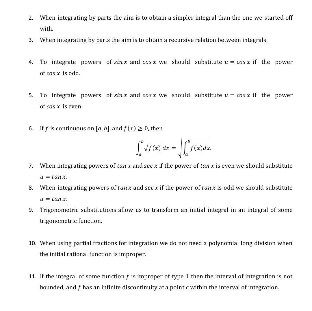 Solved When integrating by parts the aim is to obtain a | Chegg.com