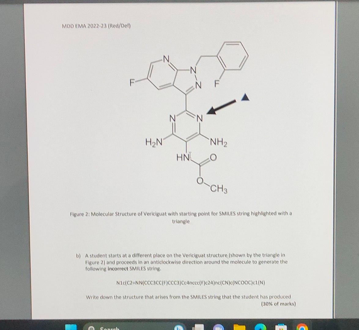 Solved MDD EMA 2022-23 (Red/Del) Figure 2: Molecular | Chegg.com