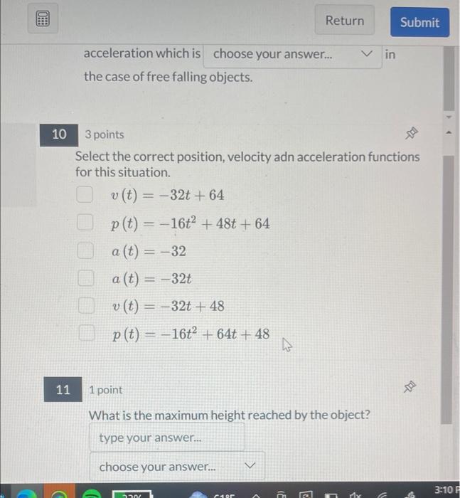 Solved Situation 3 An object is thrown upward from the top | Chegg.com