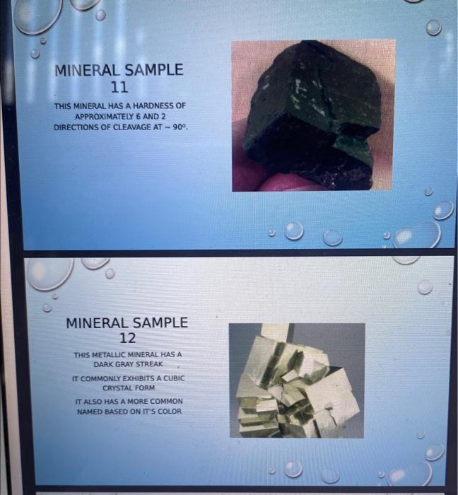 Solved Instructions for Lab 2 - Rock and Mineral Laboratory | Chegg.com