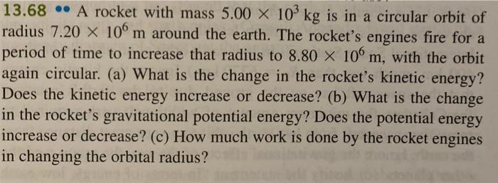 Solved 13 68∙ A Rocket With Mass 5 00×103 Kg Is In A