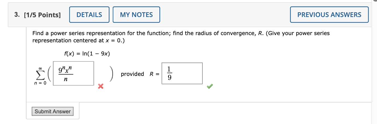 Solved Find a power series representation for the function; | Chegg.com
